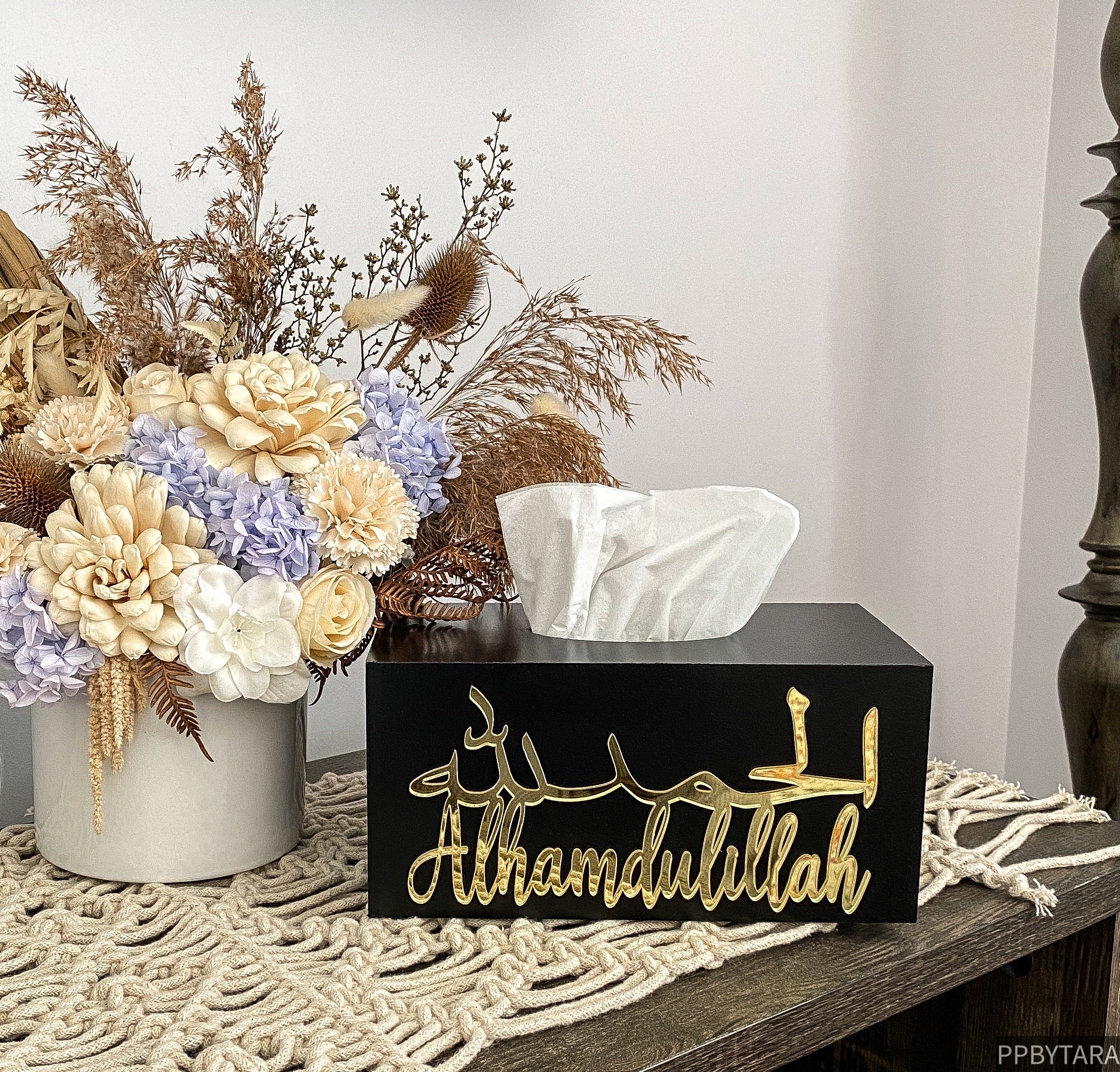 Arabic / English tissue box covers - Hand painted – Pretty Pieces by Tara